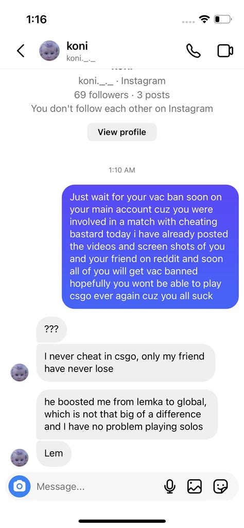 Cheater Responds Its Ok To Cheat To Boost Players From LEM To Global R Csgo