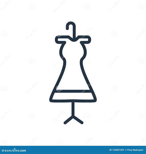 Dress Icon Vector Isolated On White Background Dress Sign Stock Vector