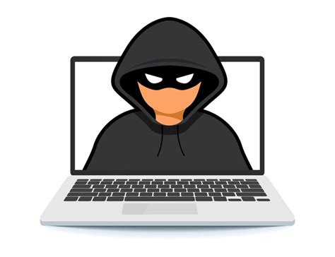Premium Vector Hacker Attacks And Web Security Hacker Cybercriminal With Laptop Stealing