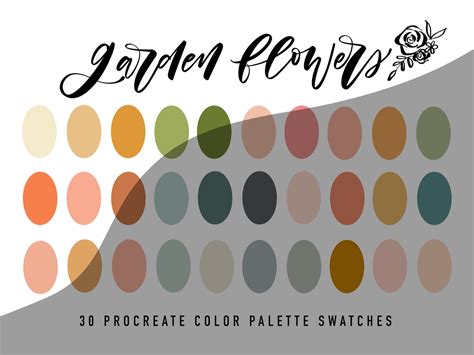 30 Procreate Color Swatches Procreate Color Palette Etsy