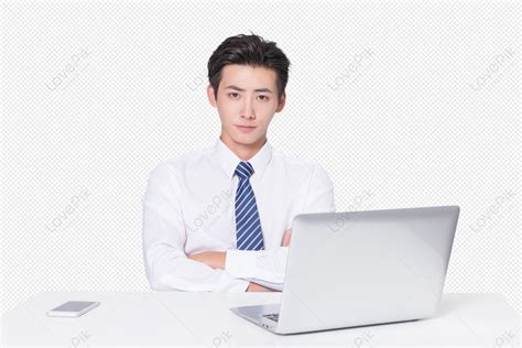 비즈니스 남자 컴퓨터 사무실 사용 Png 일러스트 무료 다운로드 Lovepik