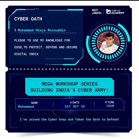mohammed khaja moinuddin on linkedin ethicalhackingmegaworkshop