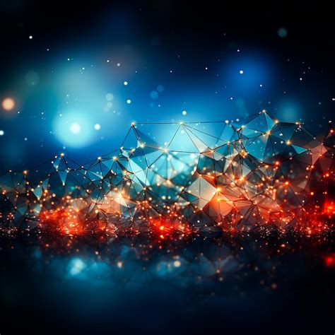 Premium Photo 3d Modern Data Technology Background With Plexus Designtechnology Network