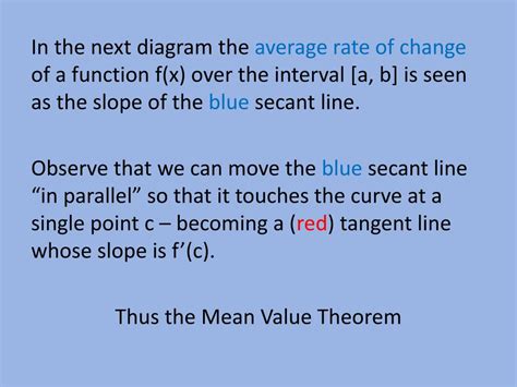 PPT The Mean Value Theorem PowerPoint Presentation Free Download ID