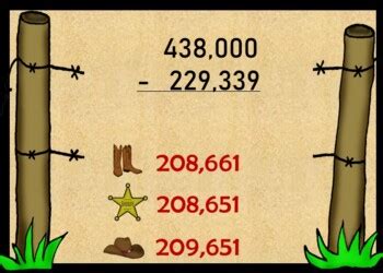 Subtract Across Zero Easel Assessment Digital Subtraction Activity