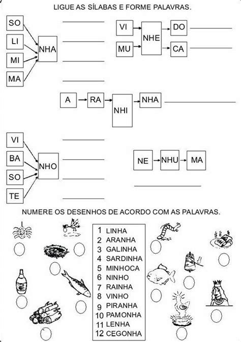 Atividades Com Nh Ch Lh Artofit