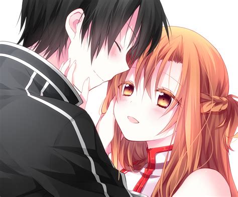 Asuna And Kirito Sword Art Online Drawn By Riichu Danbooru