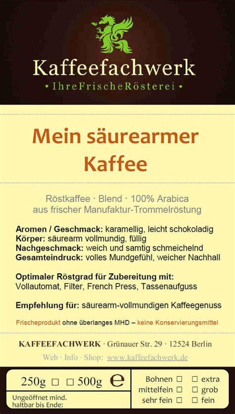 Mein Säurearmer Kaffee 2x250g Milder Säurearmer Kaffee