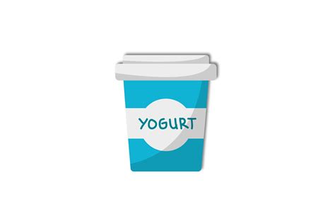 Food Icon Yogurt Shadow Graphic By Yellowhellow Creative Fabrica