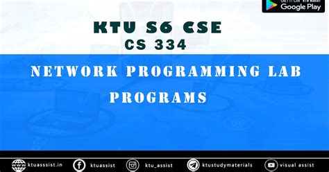 Ktu Cs332 Network Programming Lab Programs Ktu Assist