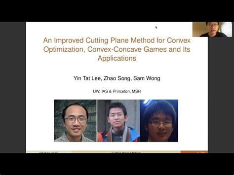 free video an improved cutting plane method for convex optimization