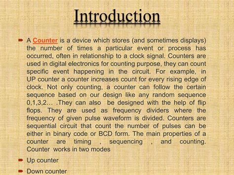 Digital Logic Counter Ppt