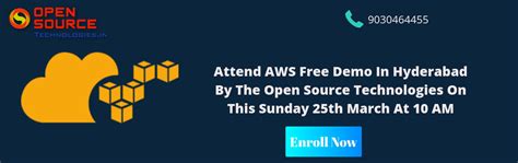 get enrolled for the most exclusive free demo on aws by the open source