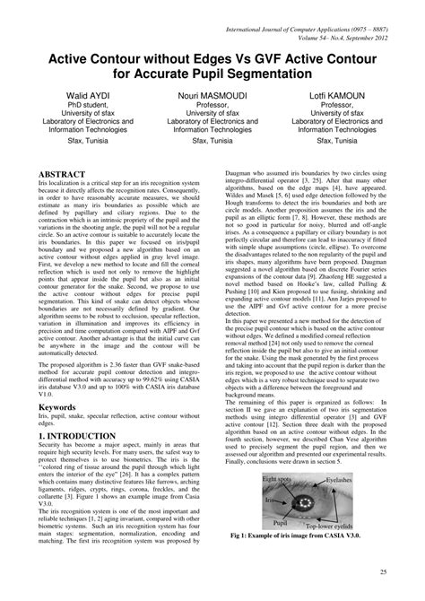 Pdf Active Contour Without Edges Vs Gvf Active Contour For Accurate Pupil Segmentation