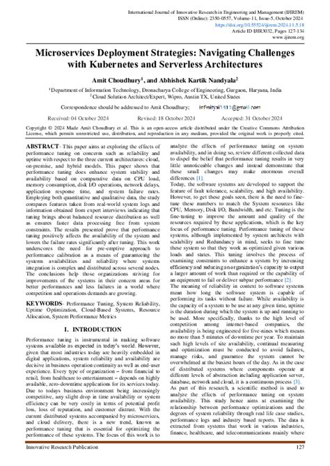 Pdf Microservices Deployment Strategies Navigating Challenges With Kubernetes And Serverless