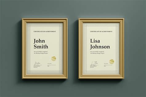 A4 Certificate Mock Up On Behance
