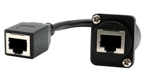 Ex 49160 Exsys Feed Through Adapter D Type Cat5e 200mm Rj45 Socket Rj45 Socket