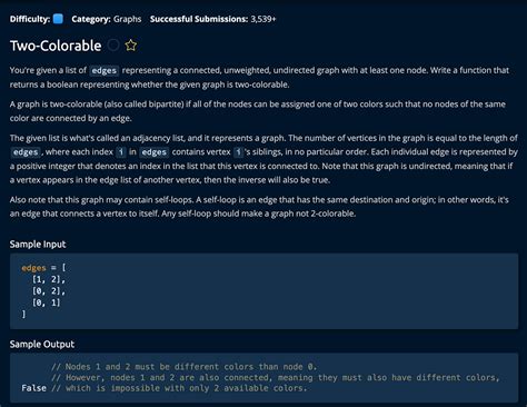 Leetcode Solution Two Colorable Solution By Kyle Anthony Hay Sep