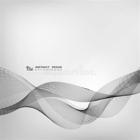 Abstract Tech Line Pattern Design Geometric Gray Color Background Illustration Vector Eps10