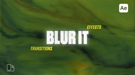 Blur It Smooth And Seamless Blur Transitions After Effect Template Prime Access