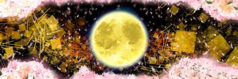 아름다운 보름달 일본의 금박 구름 밤 벚꽃이 만개한 벚꽃의 일본 풍경 배경 그림이 신비롭게 춤을 추는 눈보라 4월에 대한 스톡 벡터 아트 및 기타 이미지 Istock