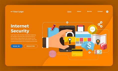 실물 디자인 웹사이트 평면 디자인 개념 디지털 마케팅입니다 인터넷 보안입니다 벡터 일러스트입니다 개념에 대한 스톡 벡터 아트 및 기타 이미지 Istock