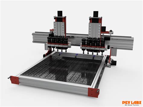 Multiple Head CNC Router We Design Manufacturing Machines PEV Labs