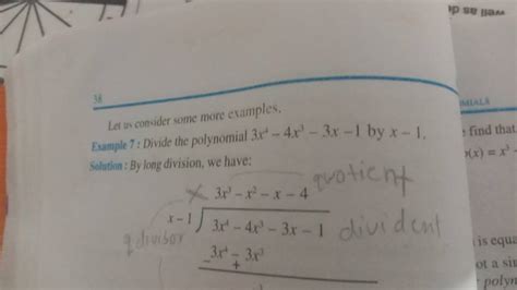 Let Us Consider Some More Examplesexample 7 Divide The Polynomial 3x4−