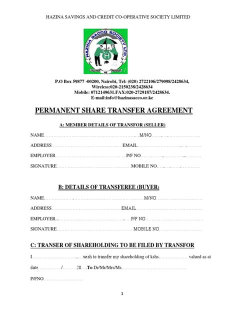 Share Transfer Form Pdf Pdf
