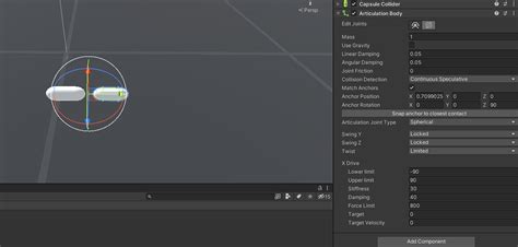 Why Is A Configurable Joint ArticulationBody Moving Both Parts Unity Engine Unity Discussions
