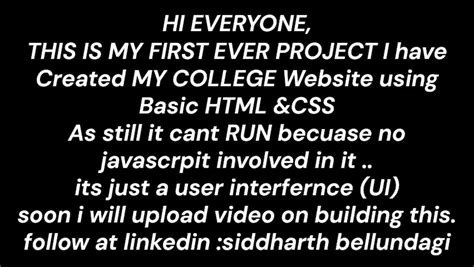 Siddharth Bellundagi On Linkedin Frontenddevelopment Html Css