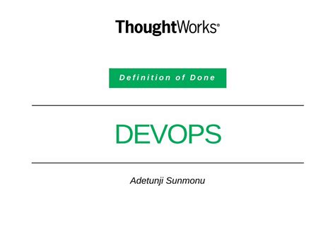 Pdf Definition Of Done Making A Case For Devops Dokumen Tips