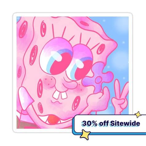 Pink Spongebob Sticker For Sale By Gross Girl99 Spongebob