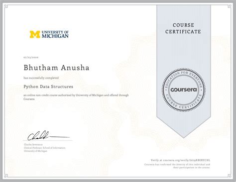 Anusha B On Linkedin Datastructures Python Courseracertificate
