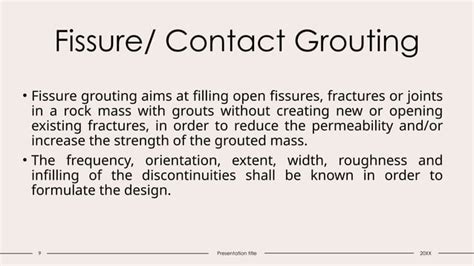 Grouting And Types Of Grouting And How The Grouting Works Pptx