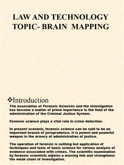 Brain Mapping Pdf Forensic Science Science