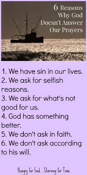 Why God Doesnt Answer Prayers