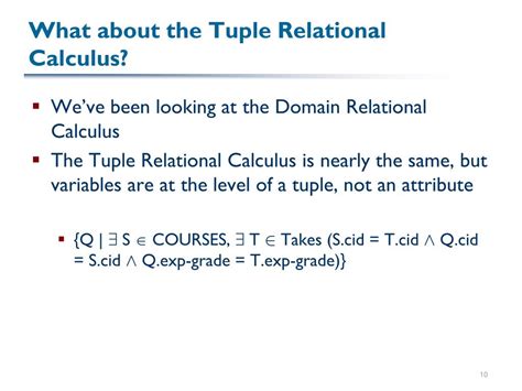Ppt From The Calculus To The Structured Query Language Powerpoint