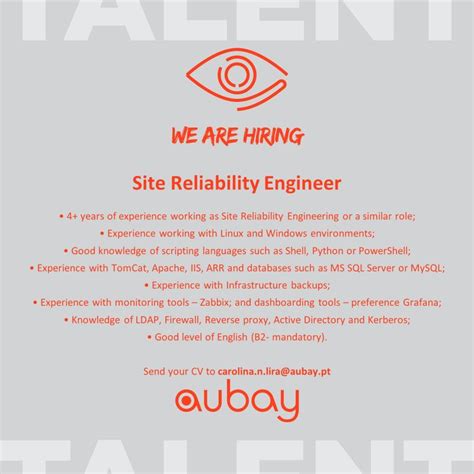 Srengineers Sre Sitereliabilityengineer Linux Windows Shell Python… Carolina Lira