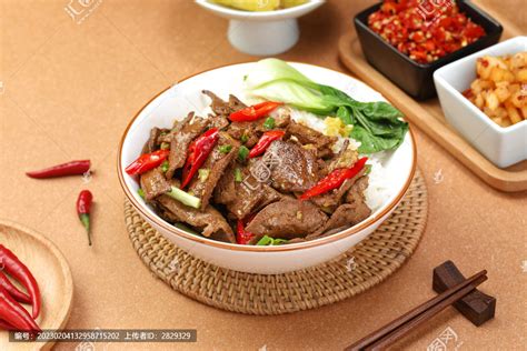 爆炒猪肝盖码饭 小吃美食 食品餐饮 摄影素材 汇图网www huitu