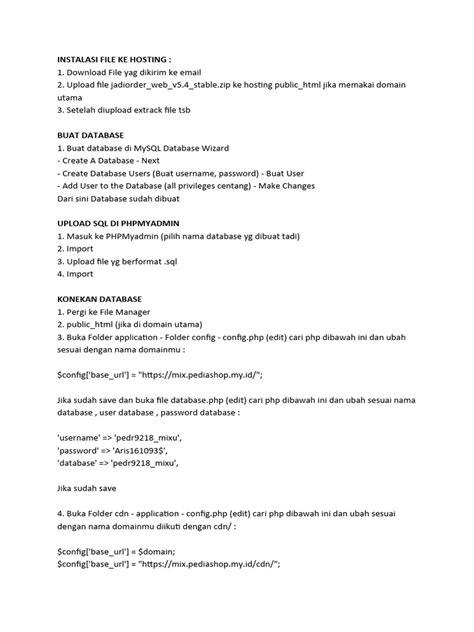 Cara Instalasi File Ke Hosting Pdf