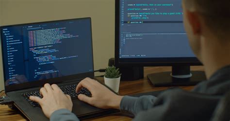 Closeup Coding On Screen Man Hands Coding Stock Footage Sbv 338374731