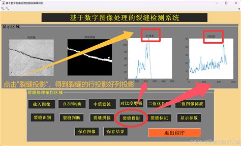 基于数字图像处理的裂缝检测与识别系统（matlab） 技术栈