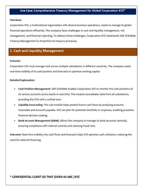 Uses Case For Sap Trm Pdf Hedge Finance Debt
