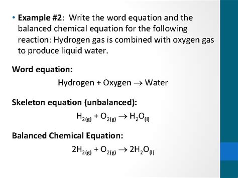 How To Write A Word Equation Represent Chemical Reaction Tessshebaylo