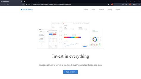 santhoshini a on linkedin just finished the zerodha landing page from