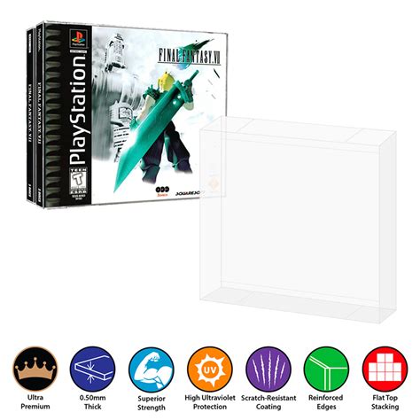 plastic protector for double disc cd ps1 video game box 0 50mm thick