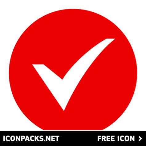 Free Red Check Mark Approval Svg Png Icon Symbol Download Image