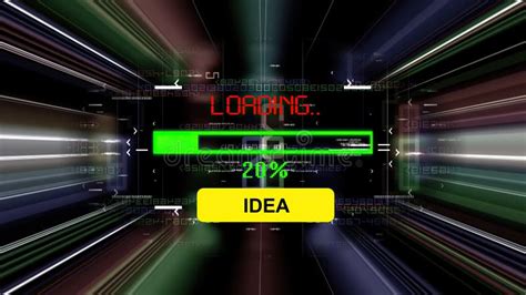 Idea Loading Progress Bar On The Screen Stock Illustration