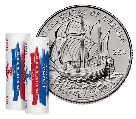 Mint Image 2026 Semiquincentennial Mayflower Compact Quarter And Rolls